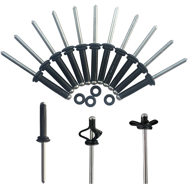20 Pcs Tri-Grip Rivet with 20 O Rings Long Grip Tri-Fold Tri Bulb for ...