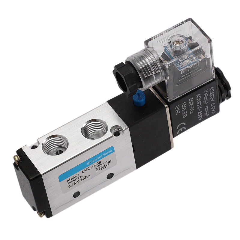 Pneumatic Electric Solenoid Valve 5 Way 2 Position Control Air Gas ...