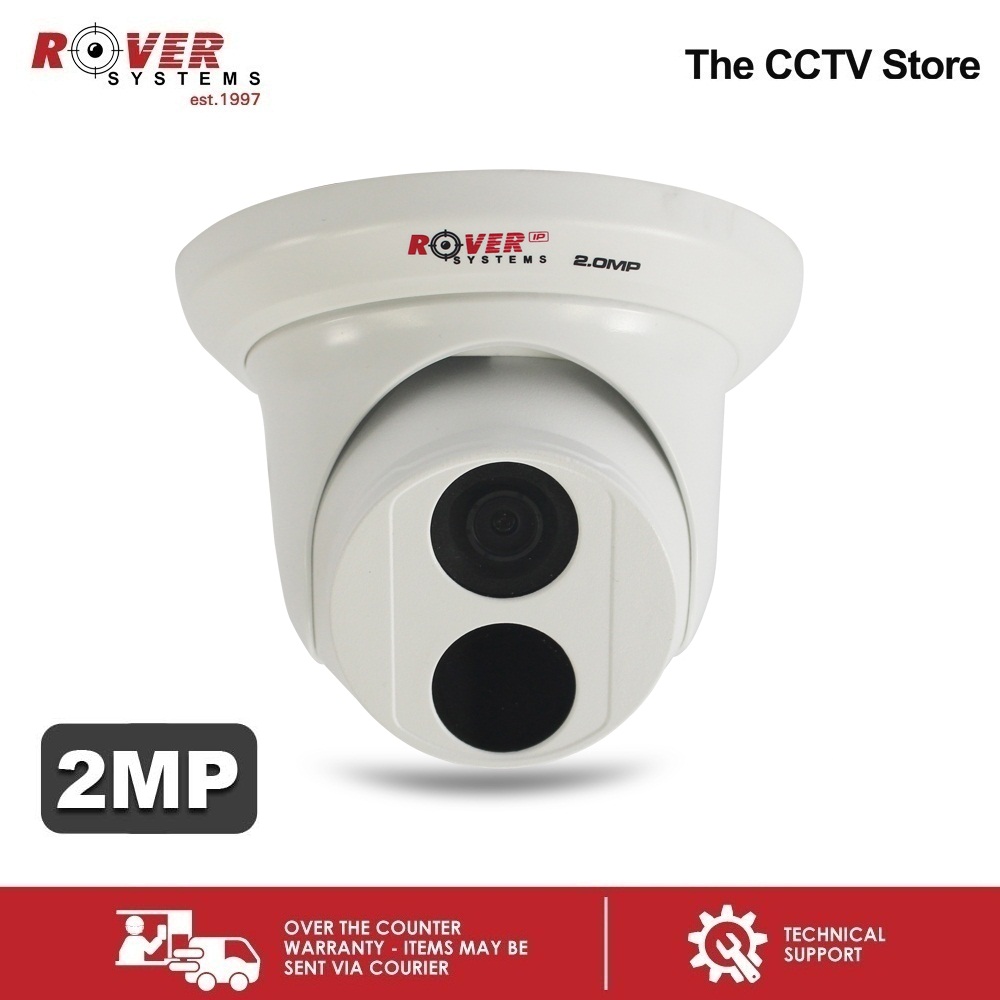 Rover Systems 2MP 1080P Dome Indoor IP CCTV Camera, Up to 30m IR ...