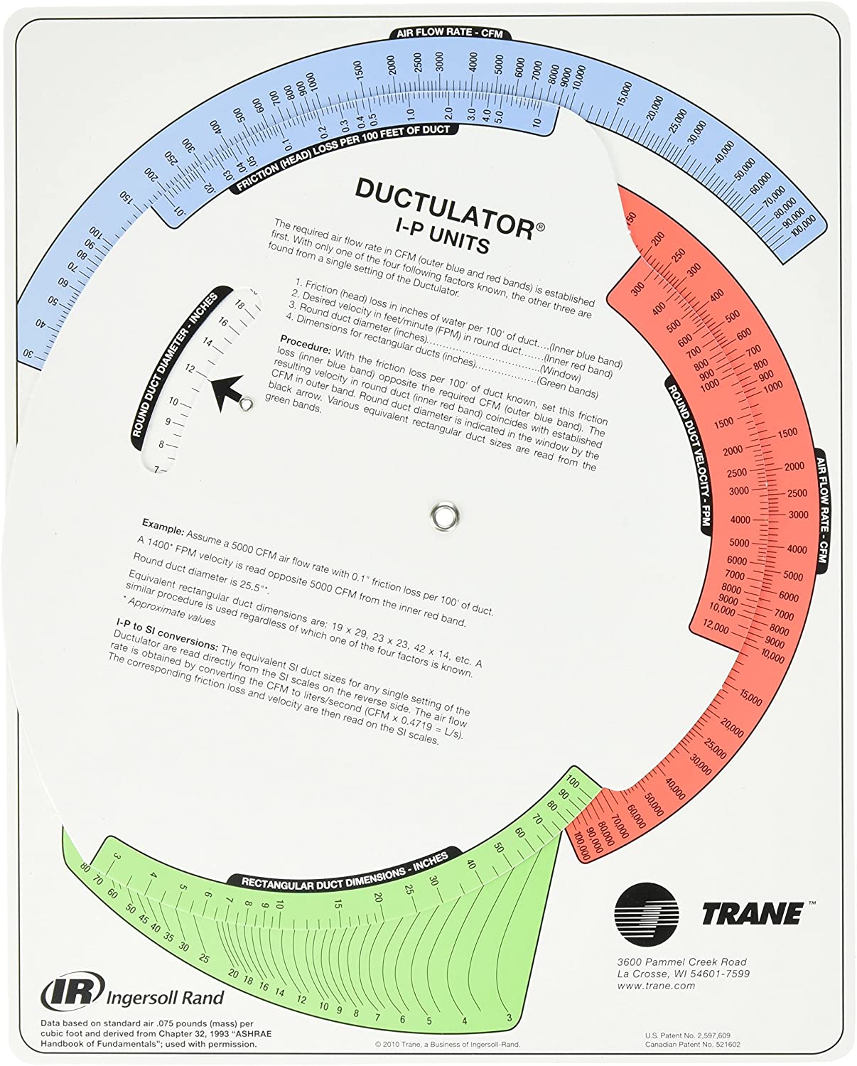 Trane TD1 Ductulator I P And SI Units With Sleeve Duct Sizing Trane TD1 Ductulator I P And SI Units With Sleeve Duct Sizing