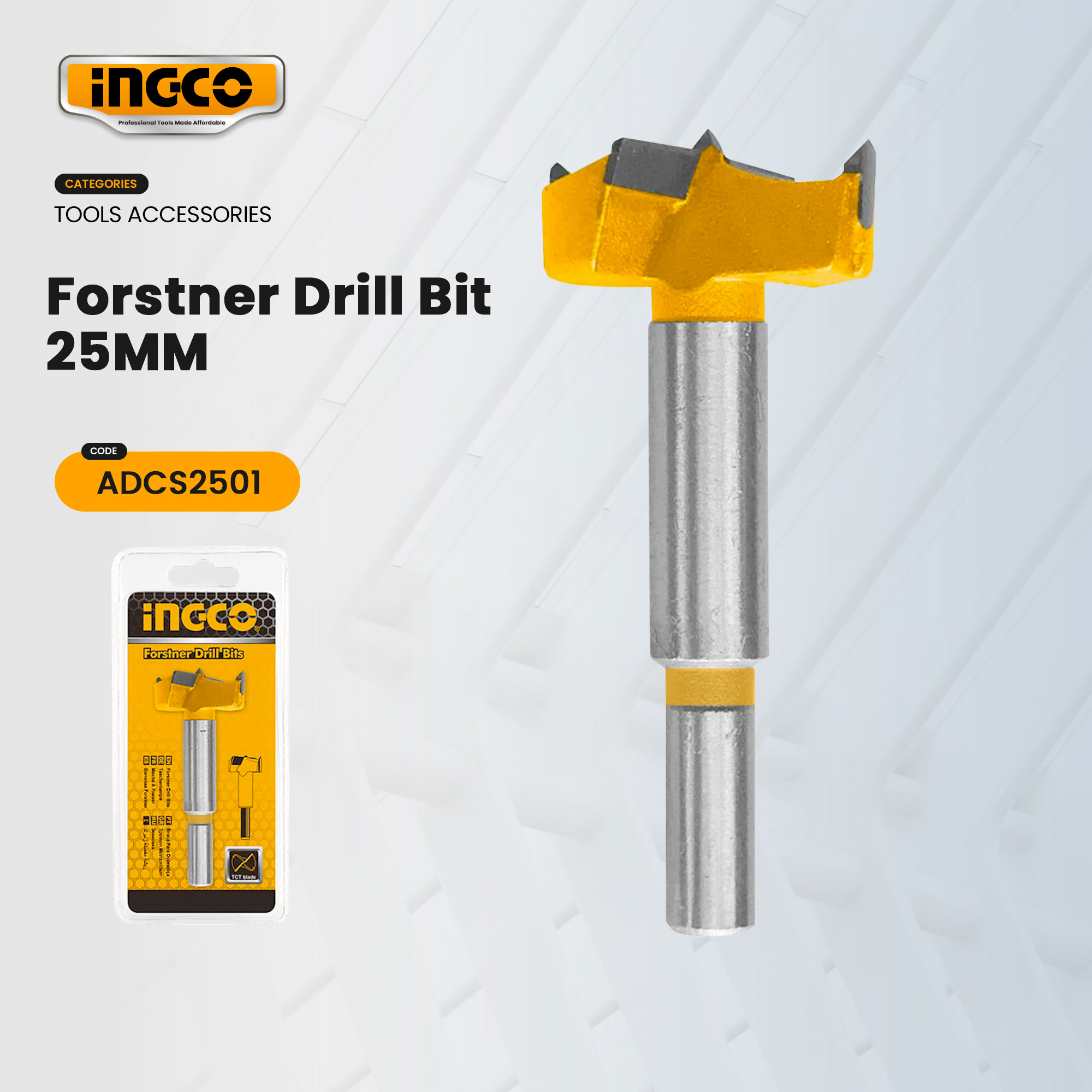 Ingco Forstner Drill Bit 25mm ADCS2501 IHT | Lazada PH
