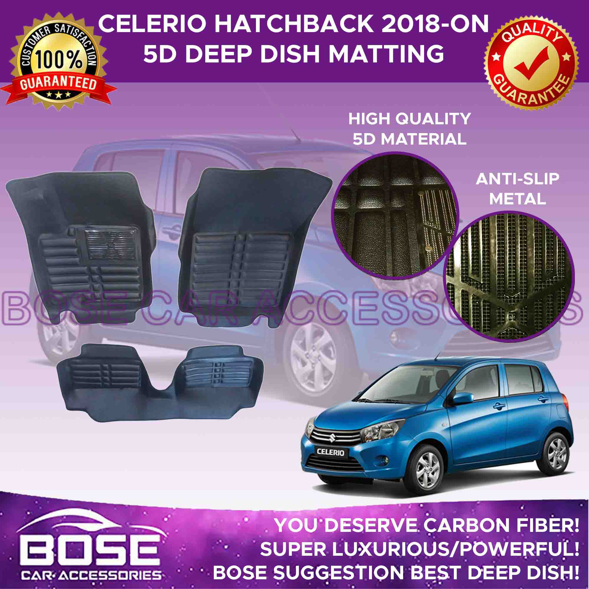 TPE / 5D Car Deep Dish Matting for Suzuki Celerio 2017 2018 2019 2020 ...