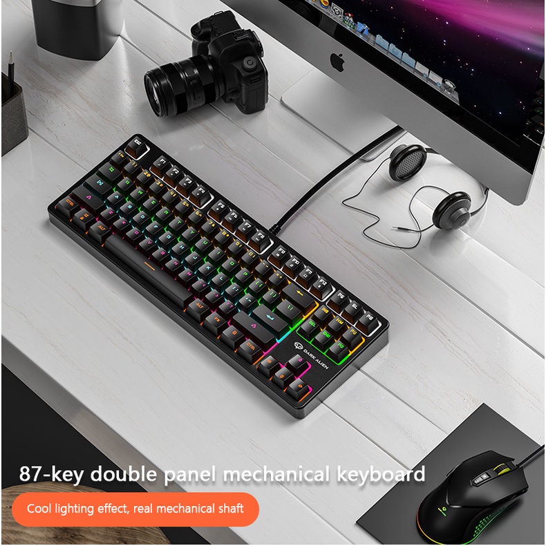 Hot Swappable Mechanical Keyboard 87 Keys Wired Keyboards Blue Switch ...