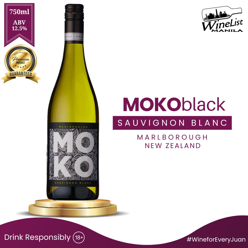 MOKO Black Sauvignon Blanc, Marlborough NEW ZEALAND, White Wine 750ml ...