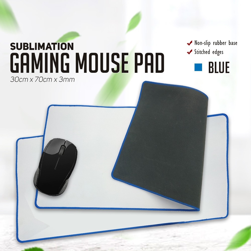 Full Sublimation Extended Gaming Mouse Pad 3mm Thick Color White Blue ...