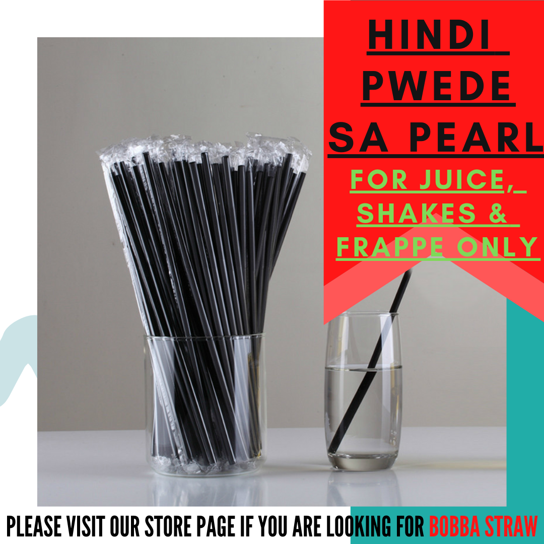 Juice Straw / Thin Straw (100 PCS PER PACK) 19 CM BLACK STRAW | Lazada PH