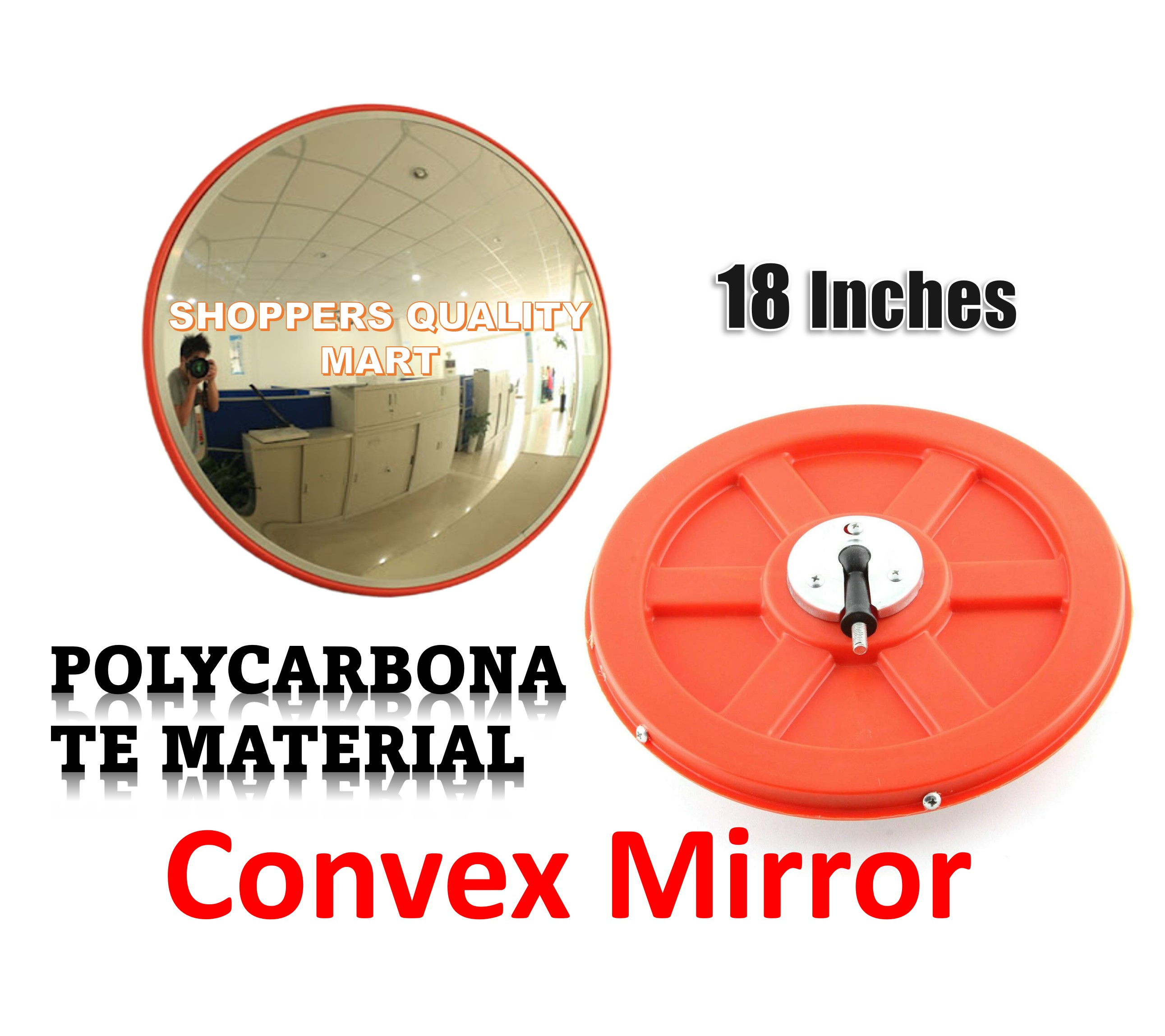18 Inches Convex Mirror Polycarbonate material, flexible Mirror, Blind ...