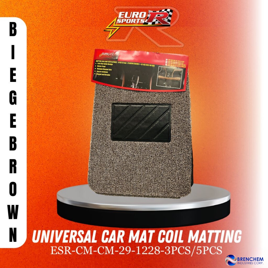 EURO SPORTS R UNIVERSAL CAR MAT COIL MATTING WITH SPIKES 5-PC & 3-PC ...