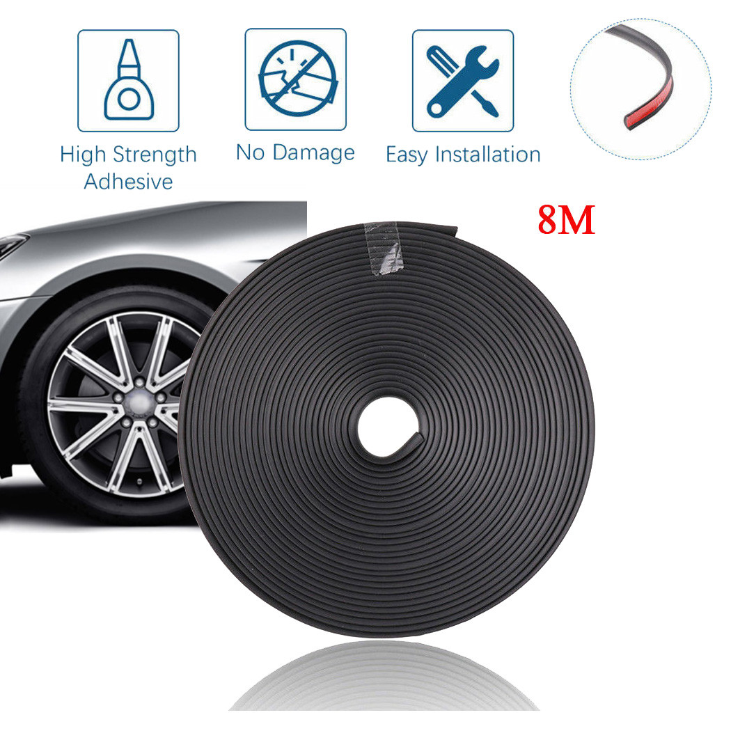 8M Car Wheel Hub Rim Edge Protector Ring Tire Guard Sticker Line Rubber ...