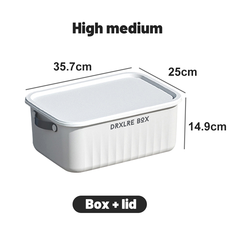 Storage Box with Cover Stackable Storage Box Organizer PP Container ...