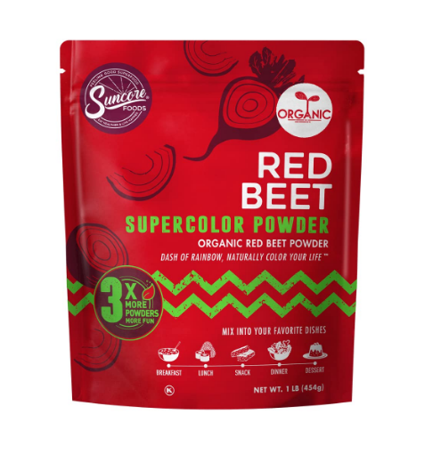 Suncore Foods – Organic Red Beet Supercolor Powder, Natural Beetroot ...