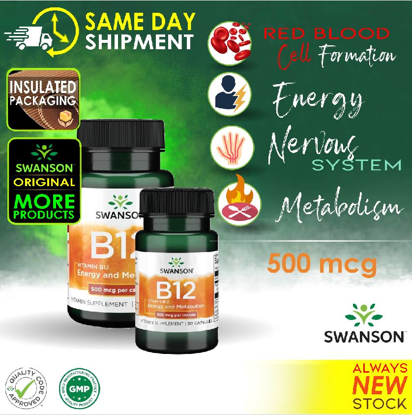 Swanson Vitamin B12 500 mcg caps for Anemic B-12 | Lazada PH