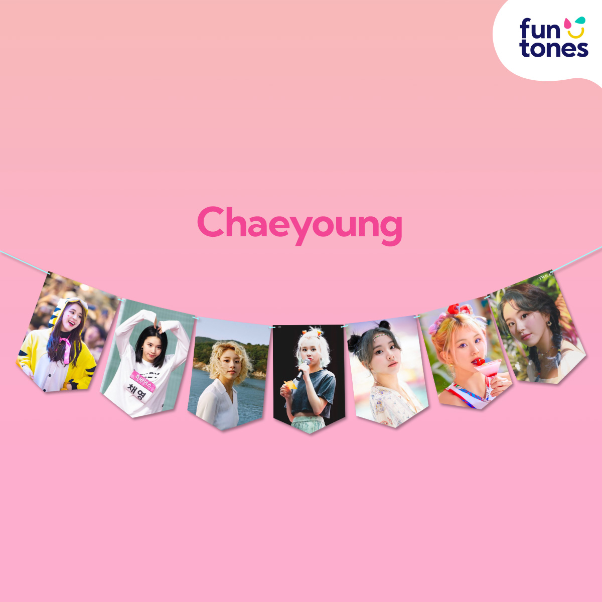 Twice Mina Chaeyoung Bunting Birthday Banner / Kpop Bunting Birthday ...
