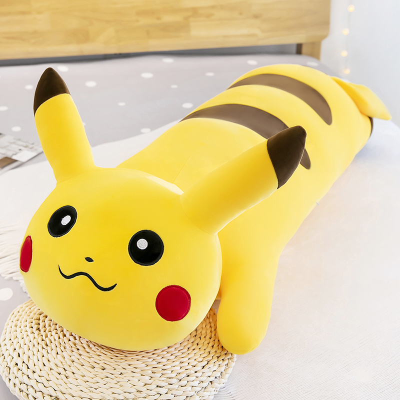 Pikachu doll plush toy Pikachu pillow girl sleeping bed leg cloth doll ...