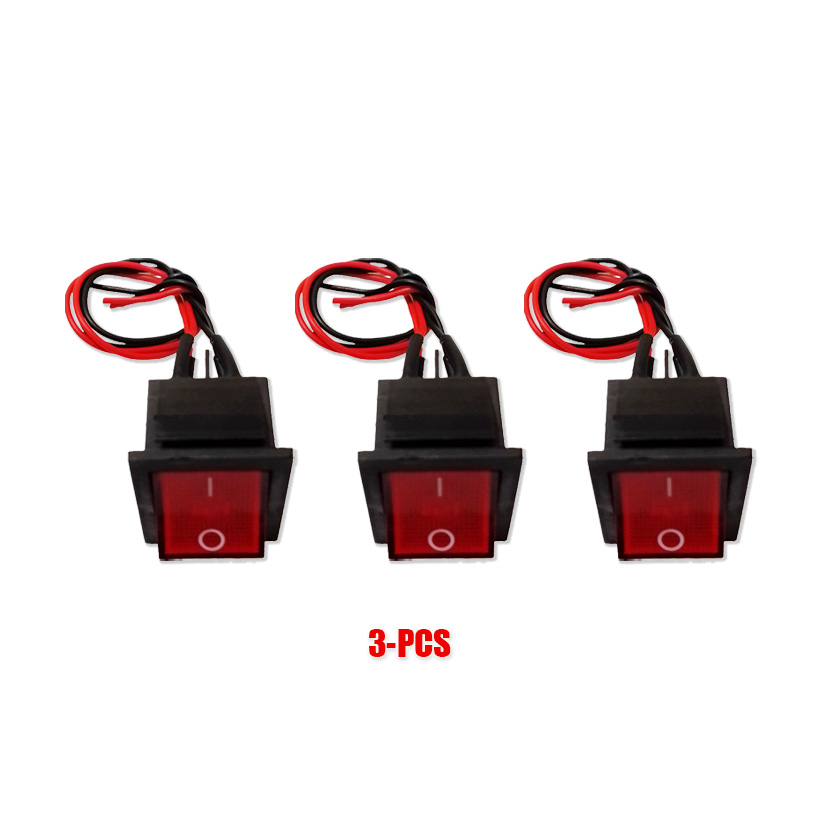 PC FIRST ROCKER SWITCH with WIRE ON-OFF with LED LIGHT, 4-PIN KCD2-201N ...