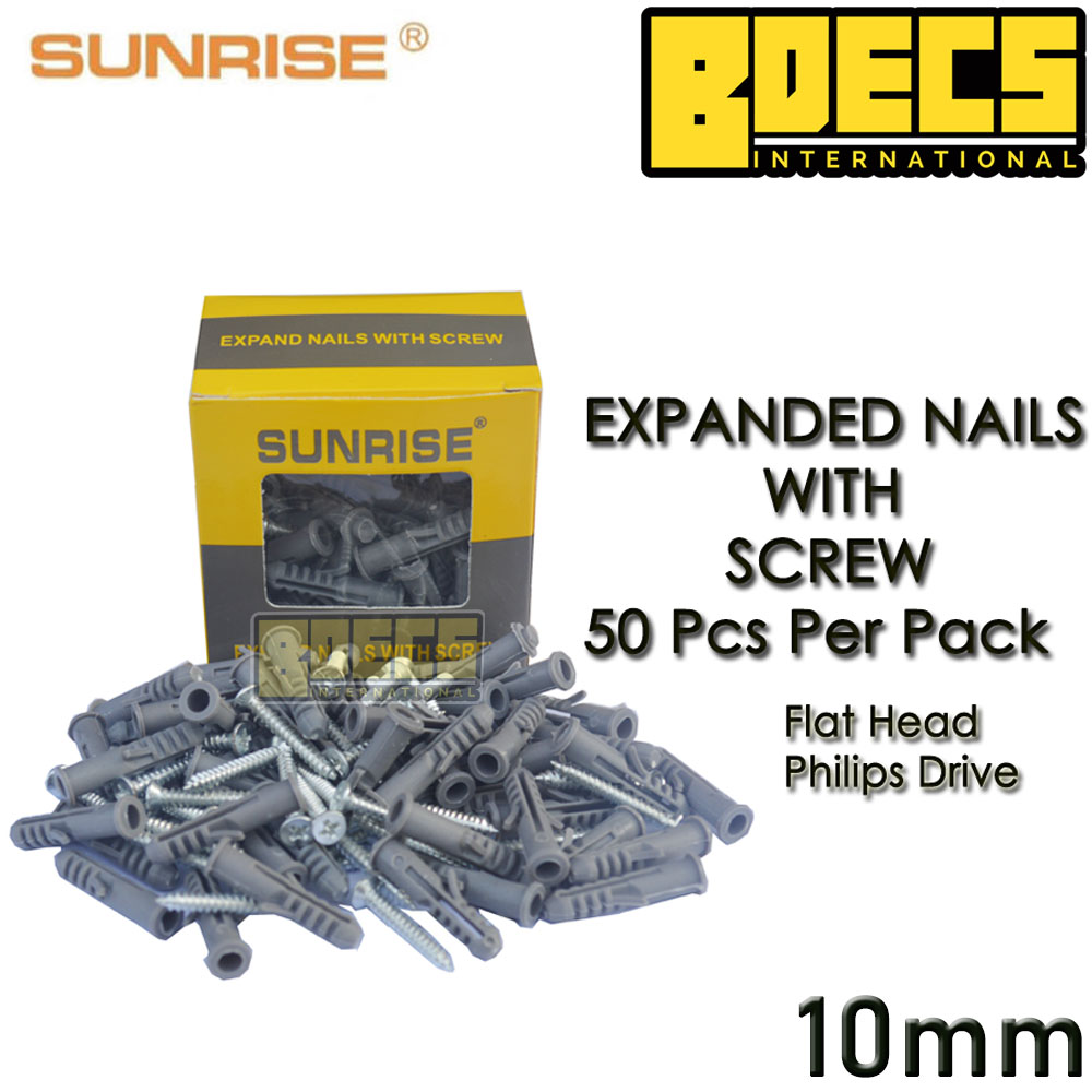 Tox Screw Expanded Nails With Tox 1 pack (50 Pcs Per Pack) SUNRISE ...