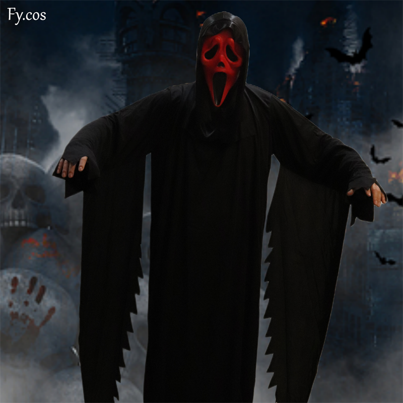 Ghostface Scream 6 Mask Movie Horror Killer Latex Mascara Terror Rave ...