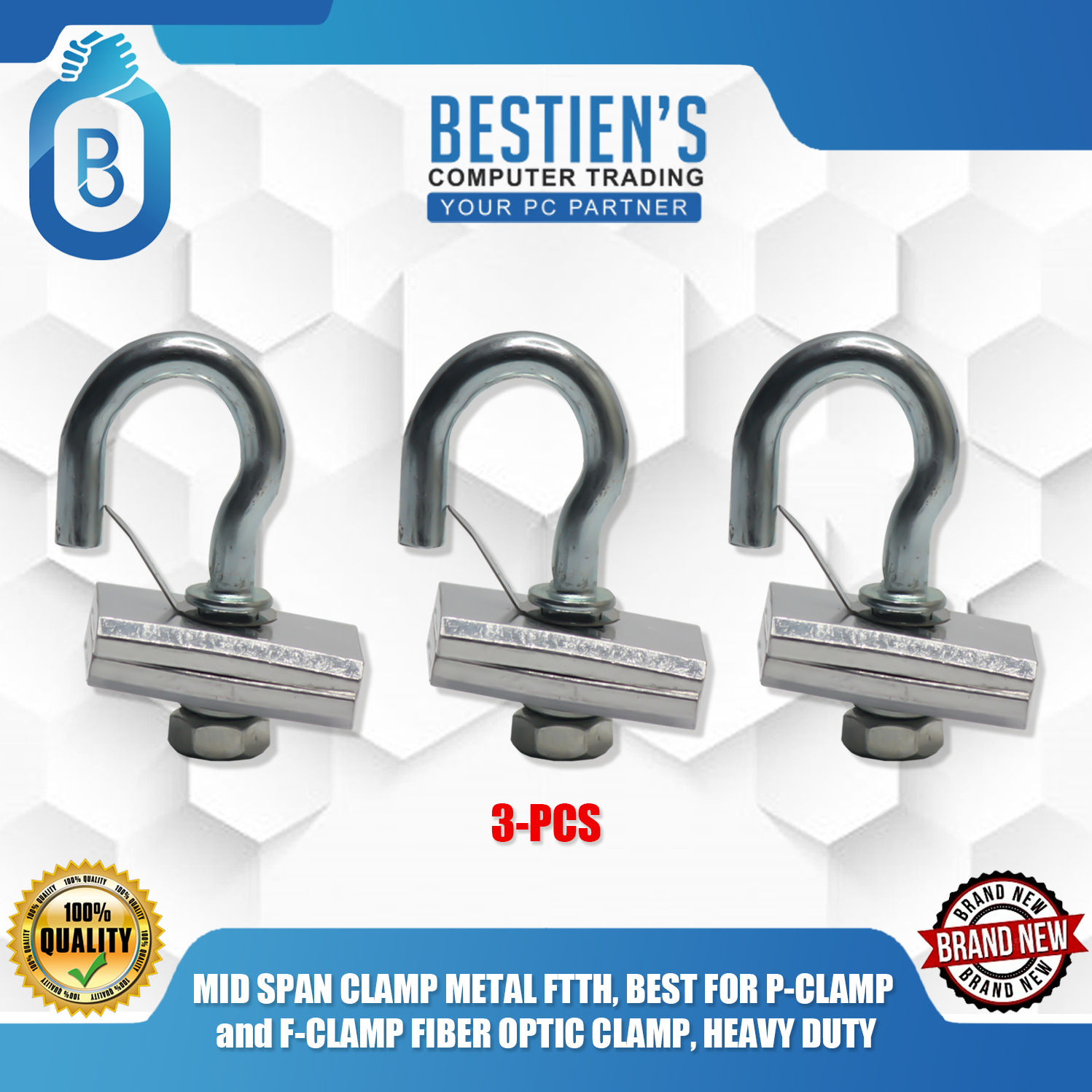 MID SPAN CLAMP METAL FTTH, BEST FOR P-CLAMP and F-CLAMP FIBER OPTIC ...