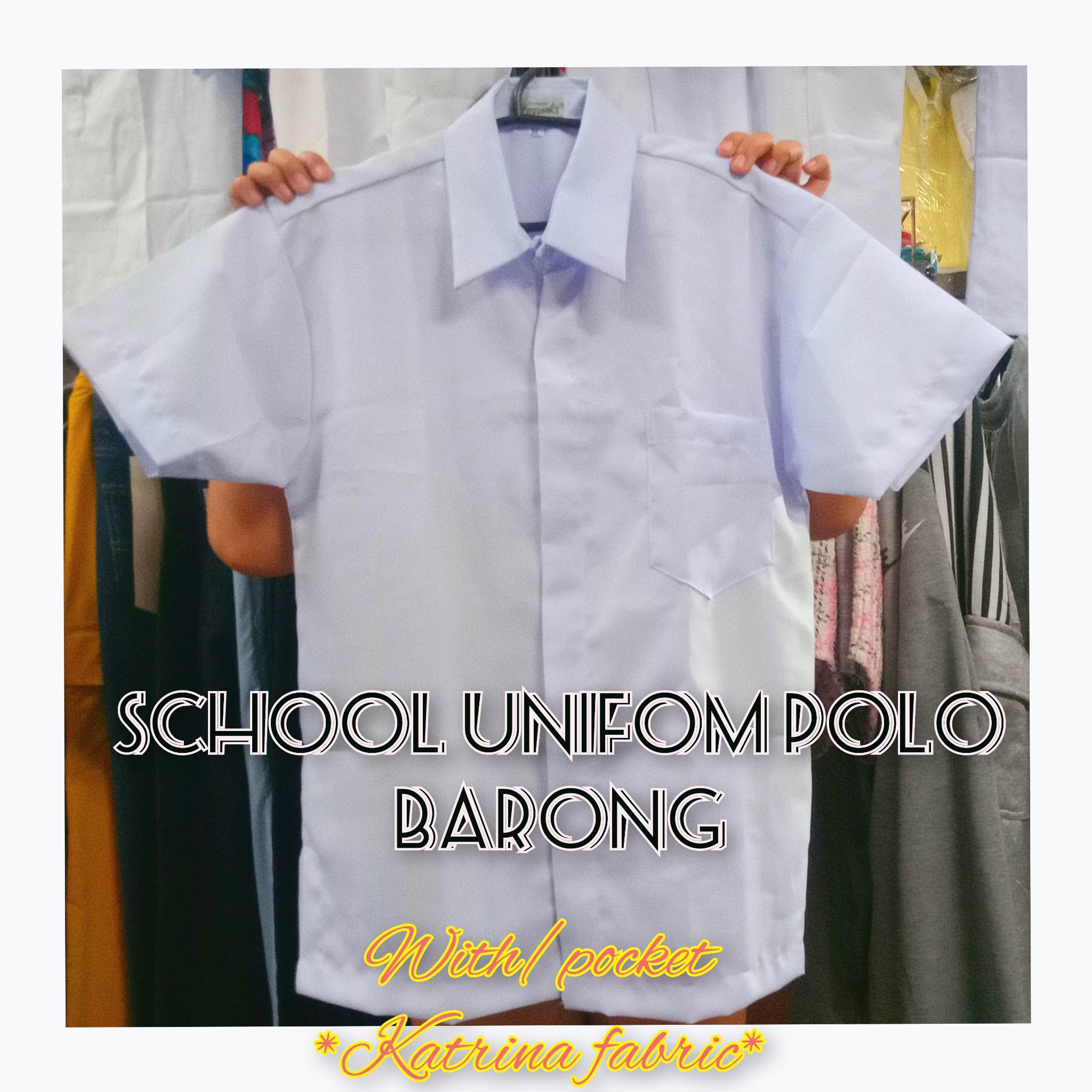 school uniform//with pocket cover button polo barong// | Lazada PH
