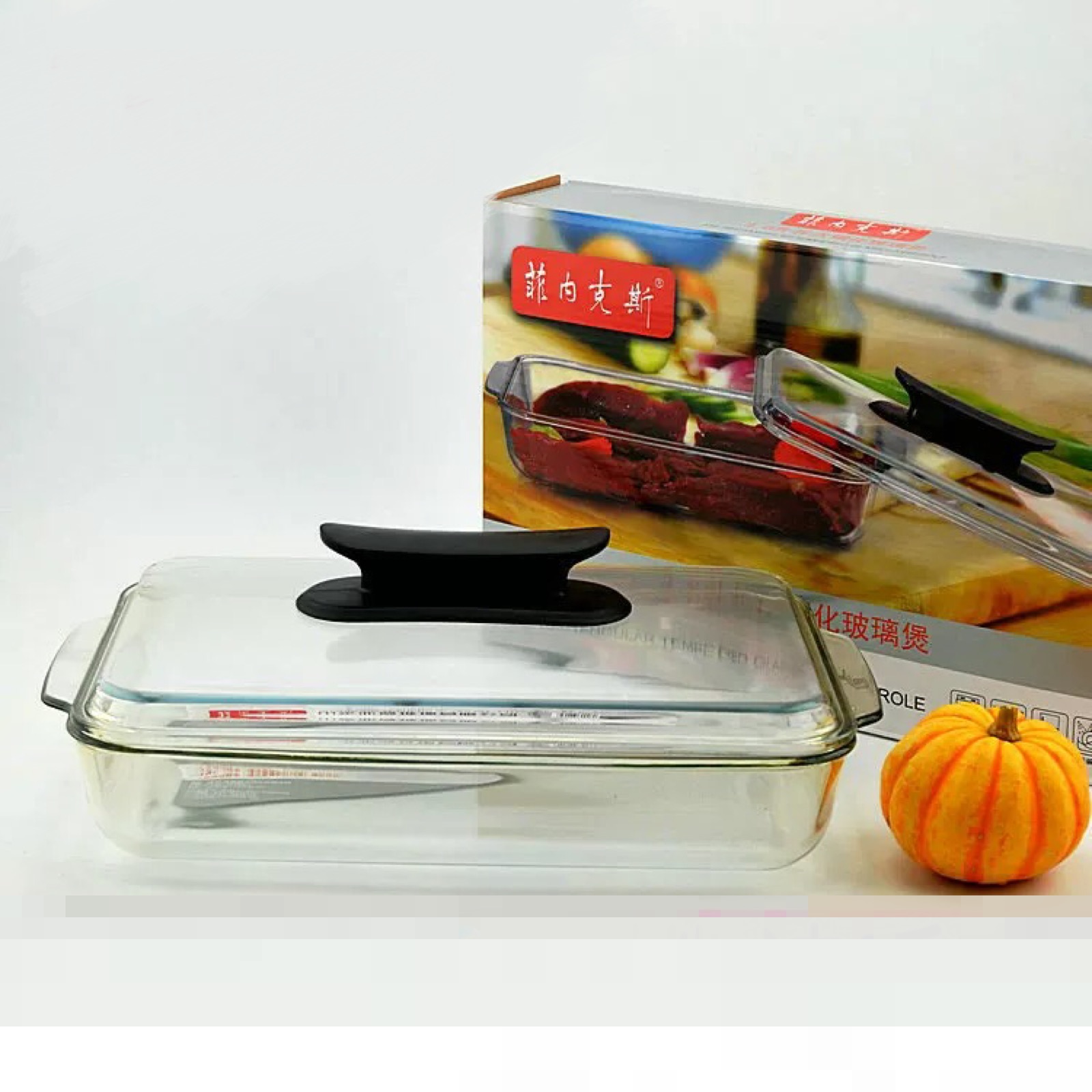 3.0L RECTANGULAR TEMPERED GLASS BAKEWARE WITH LID MULTI-FUNCTIONAL ...