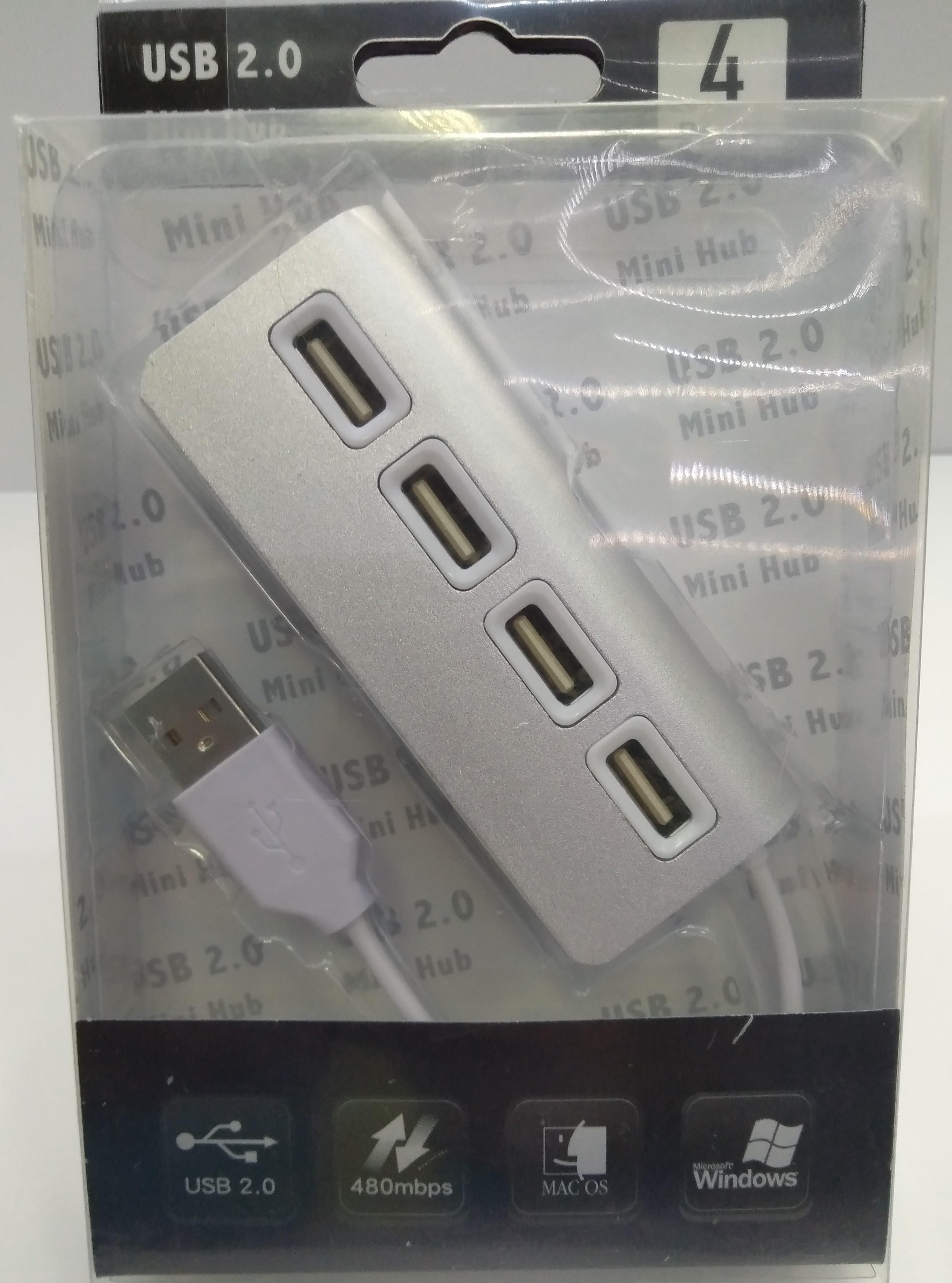 USB 2.0 Mini Hub 4 Port Aluminum w/o Switch [AQL] | Lazada PH