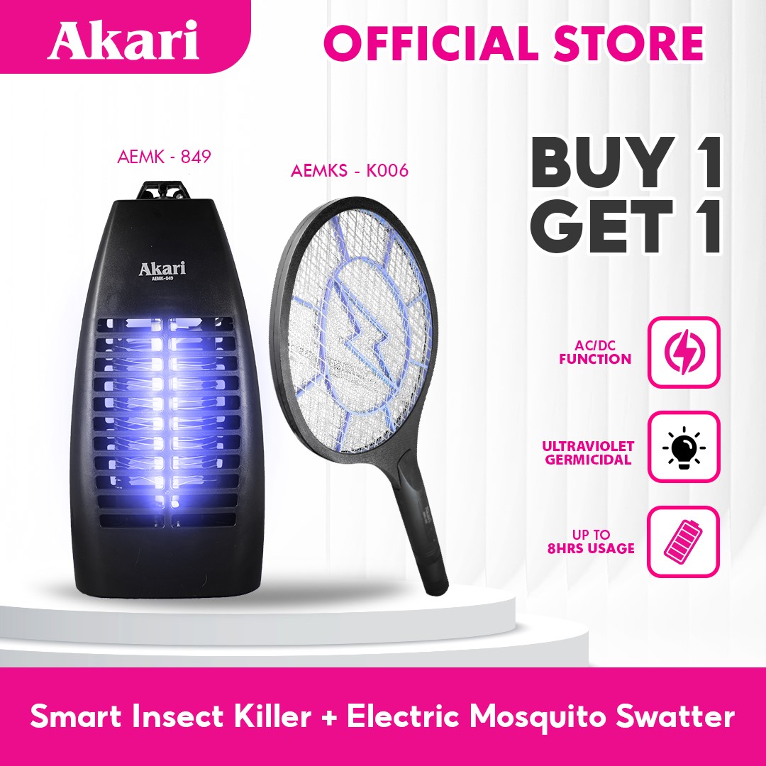 Akari Smart Insect Killer (AEMK-849) + Electric Mosquito Swatter (AEMK ...