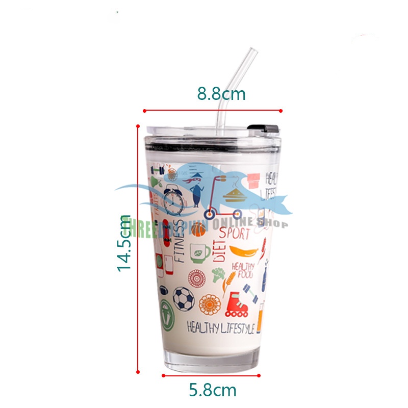 TH 450ML High Quality Korean Style Glass Mug Glass Transparent w ...