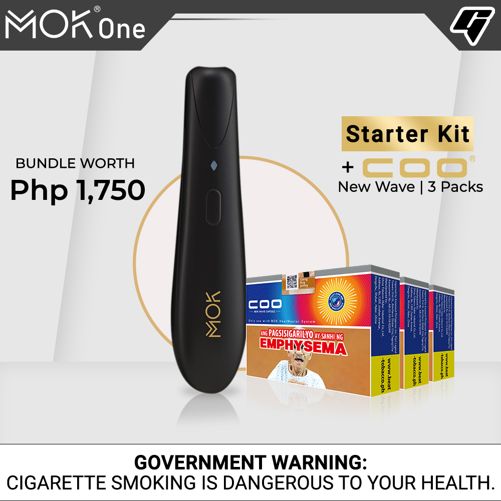 MOK One Heat-Not-Burn Device (Black) + COO 3 Packs of Heat-Not-Burn ...