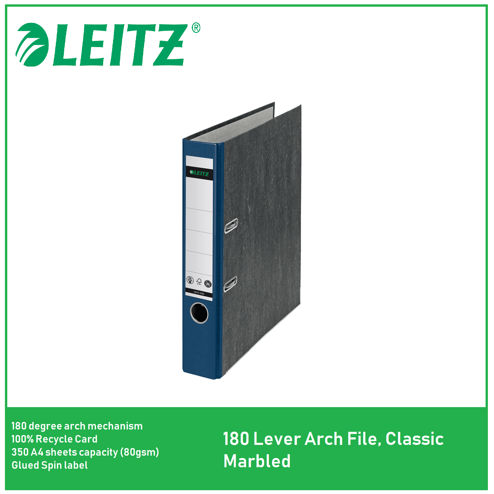 Leitz 1050 Board Lever Arch Files 50mm Spine A4 - Made in Europe | Lazada PH