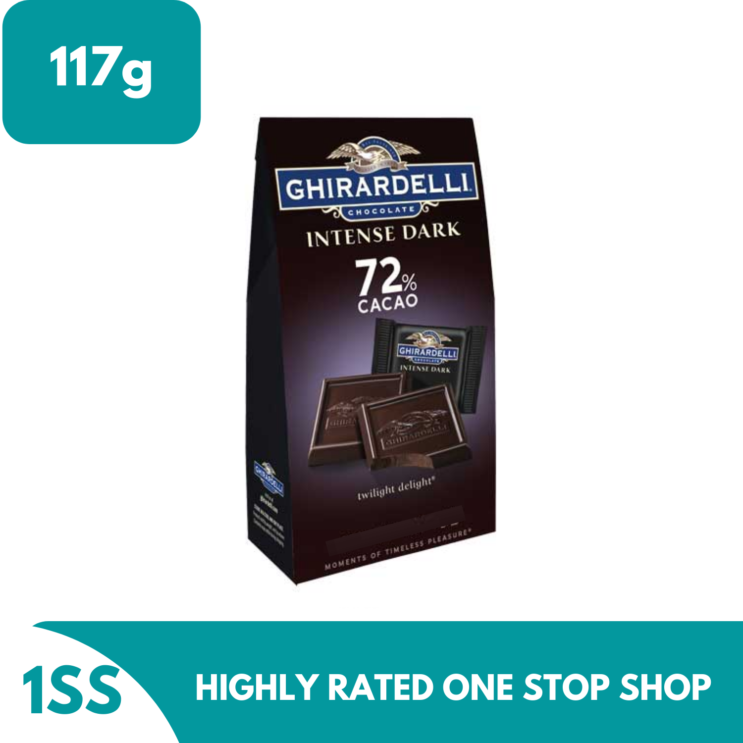 Ghirardelli Intense 72% Dark Chocolate Twilight Delight Bag 117g ...