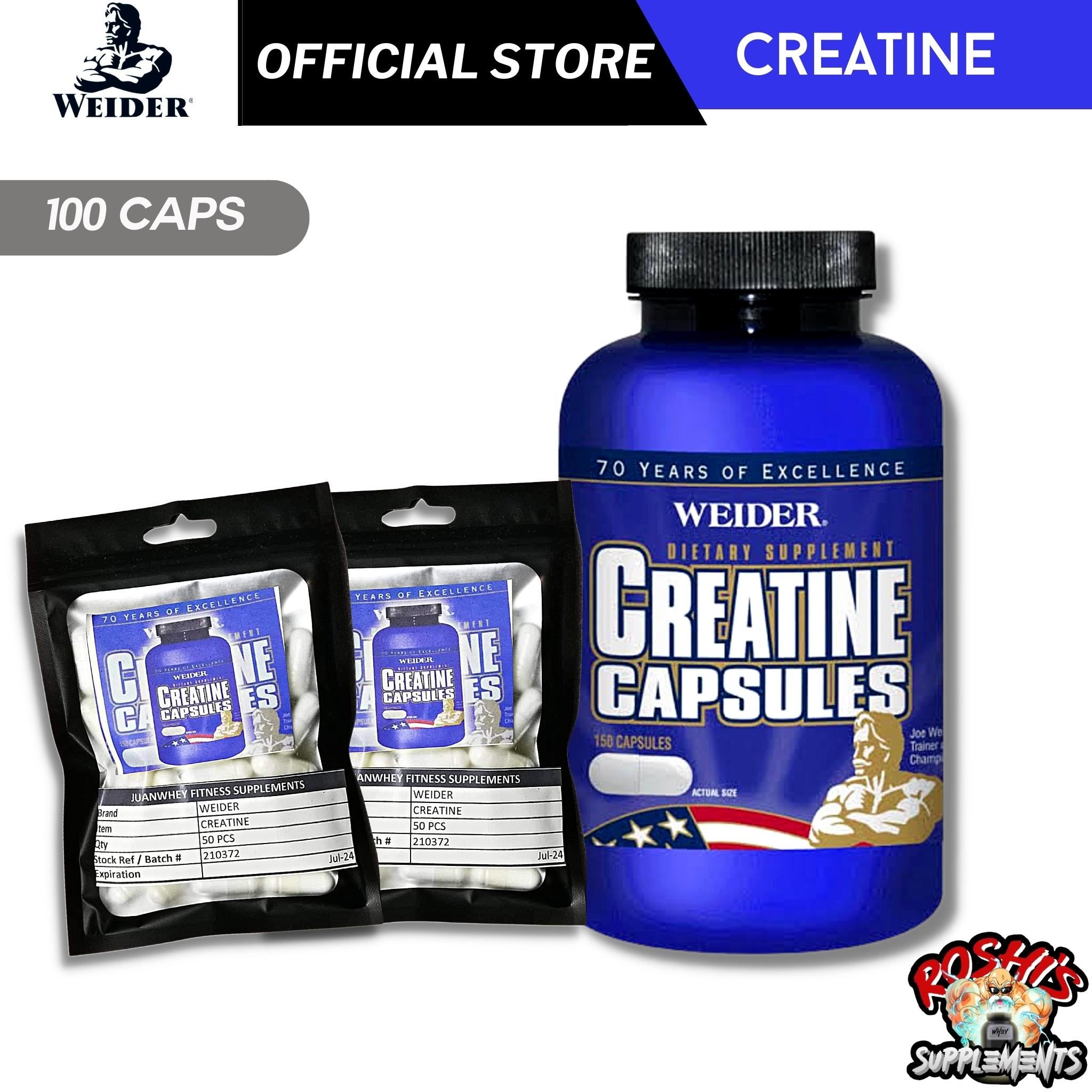 WEIDER CREATINE CAPSULES (20/50/100 CAPS) WITH FREEBIES! | Lazada PH