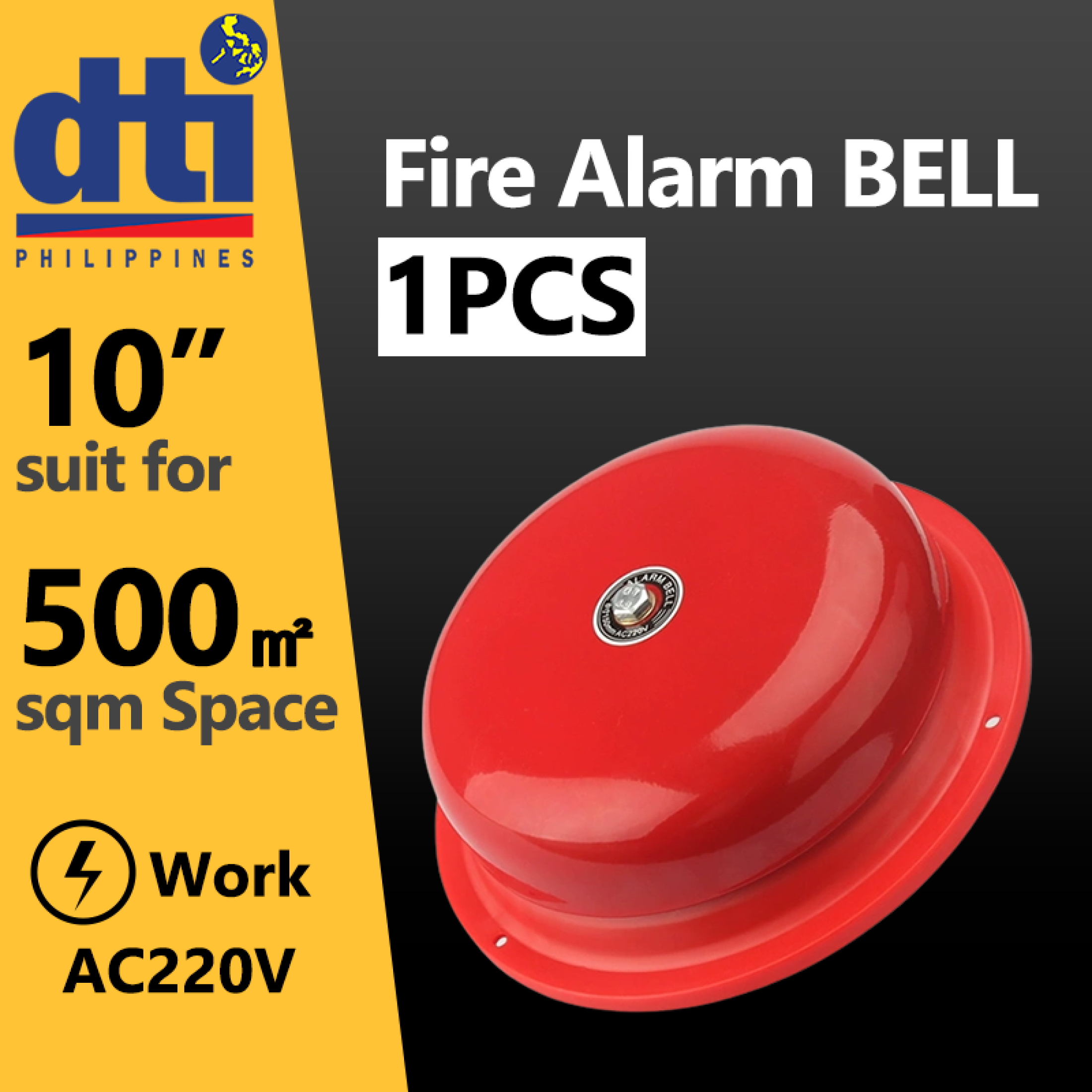 10 Inch High Decibel Fire Alarm Bell - Factory and Hotel Use | Lazada PH