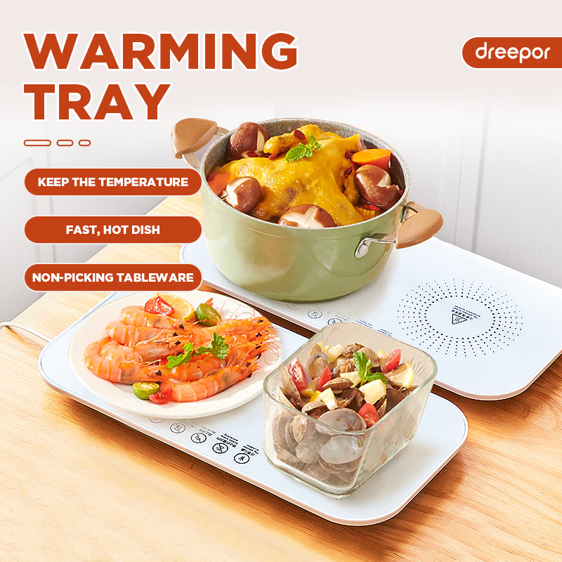 Dreepor Electric Food Warmers Food Warming Tray Adjustable Temperature ...