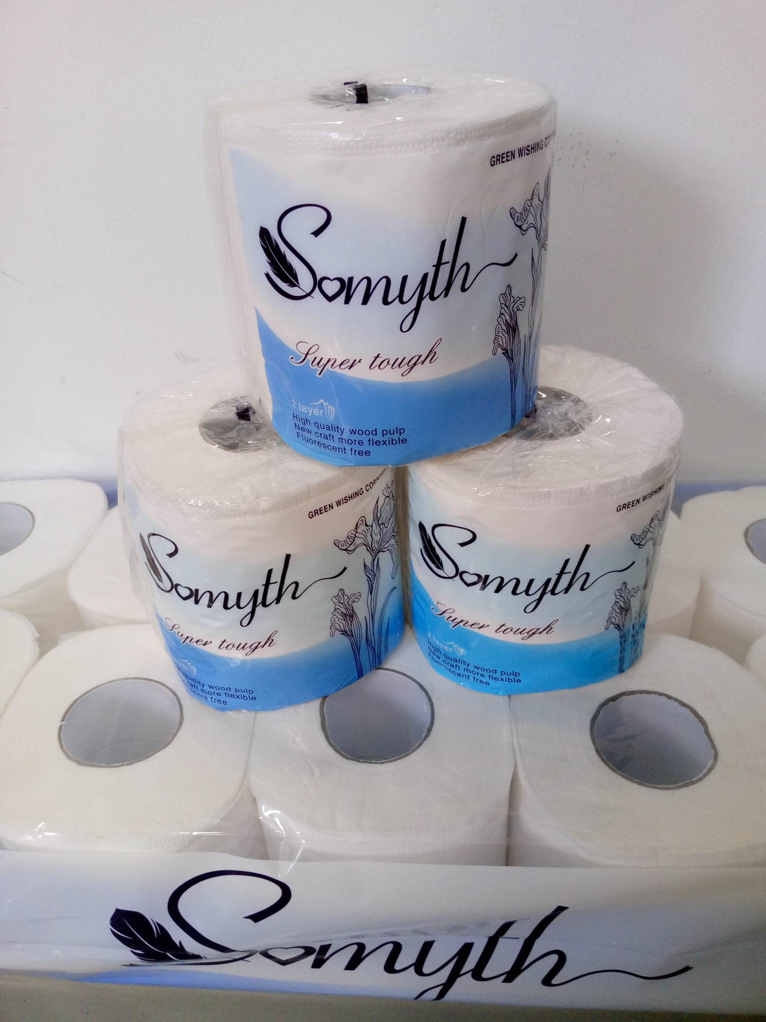 10 rolls SOMYTH Bathroom Tissue Paper 100% Original Wood Pulp High ...