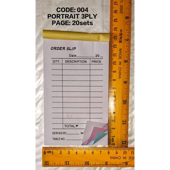 Carbonize order slip 2 ply / 3 ply portrait | Lazada PH