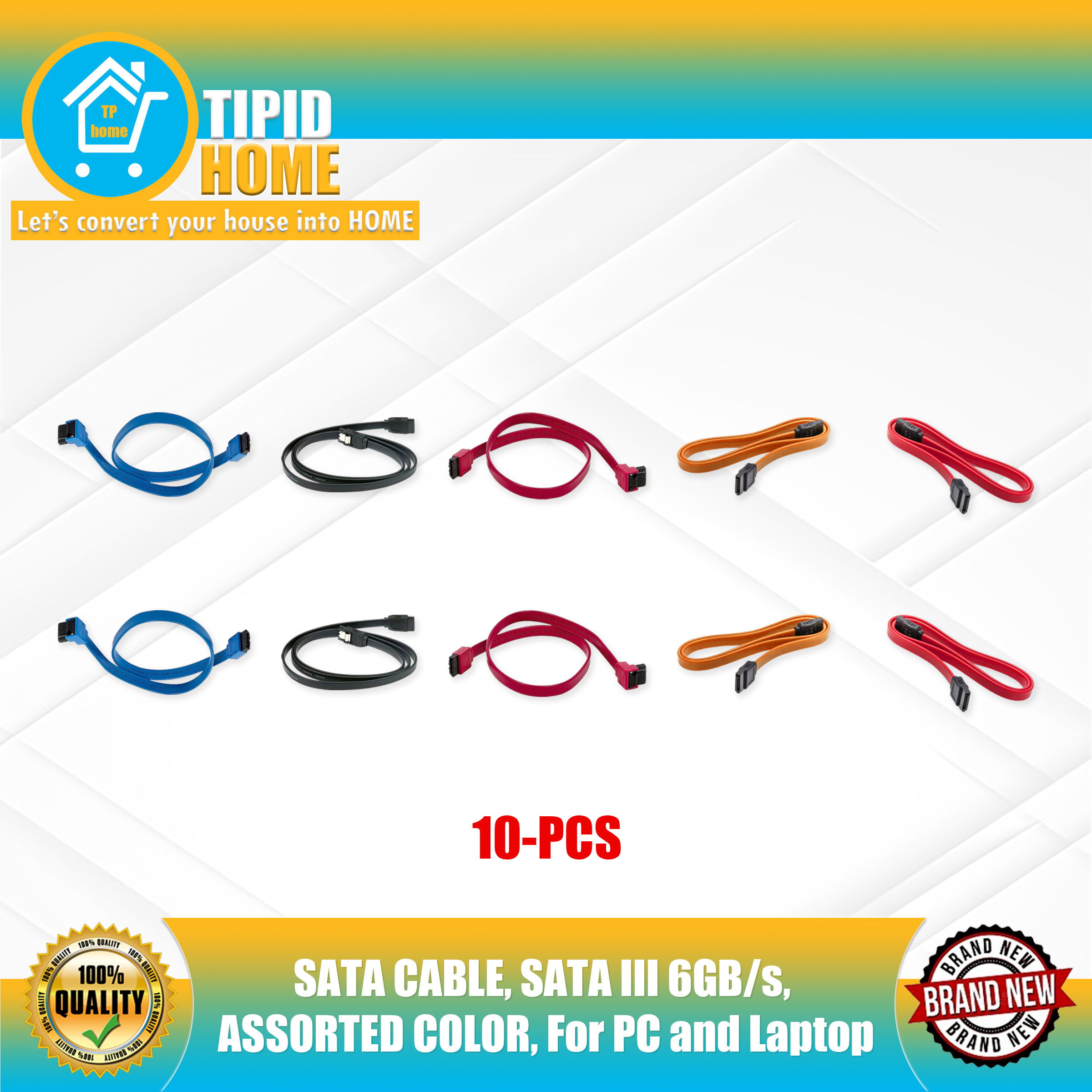 SATA CABLE, SATA III 6GB/s, ASSORTED COLOR, For PC and Laptop | Lazada PH