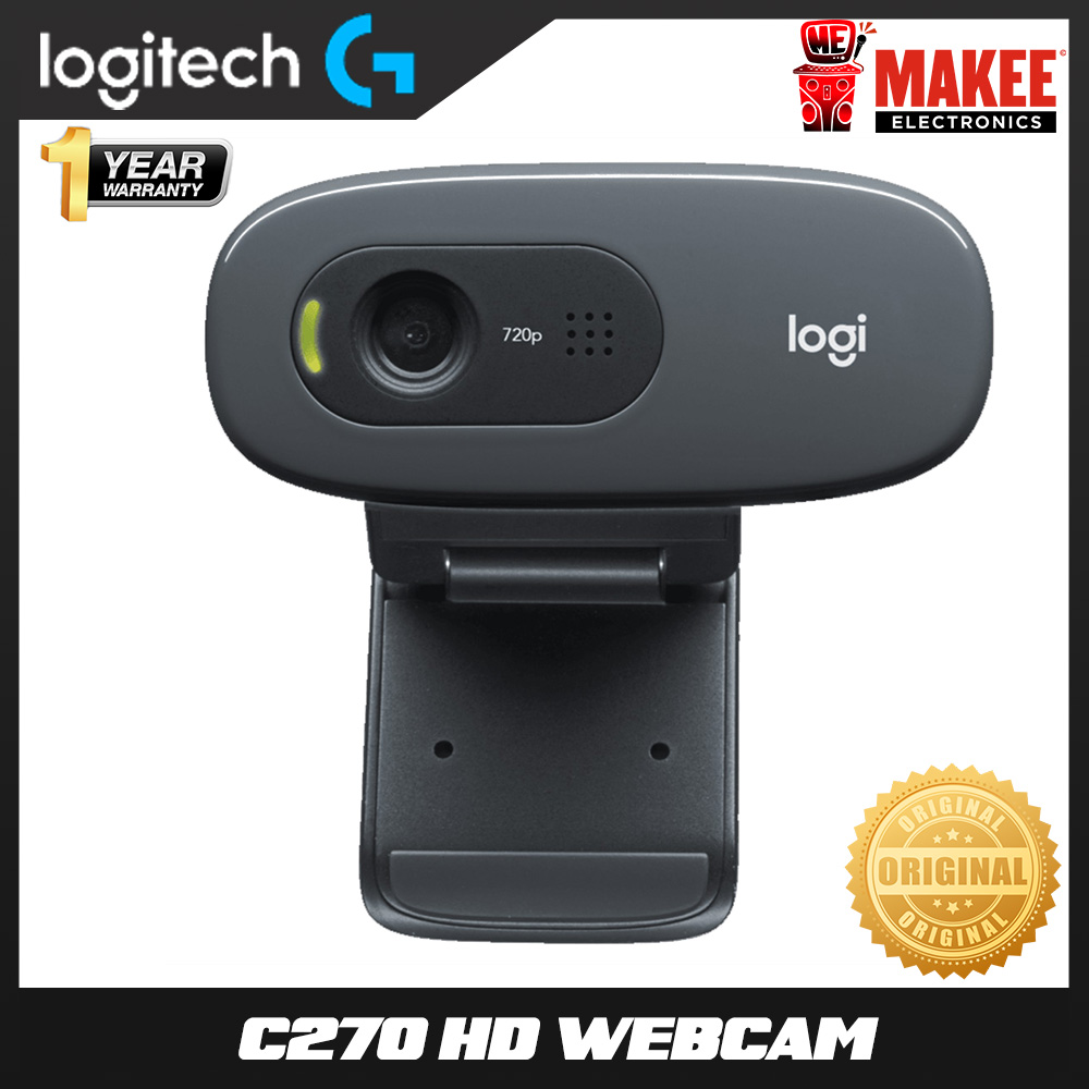 Logitech C270 HD Webcam, HD 720p/30fps, Widescreen HD | Lazada PH