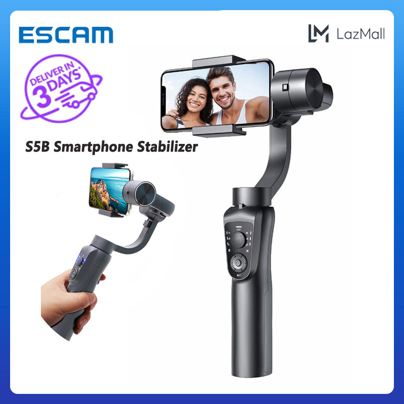 【Manila Stock】ESCAM F6 3-Axis Mobile Phone Gimbal Stabilizer For Phone Vlogging Mobile ...