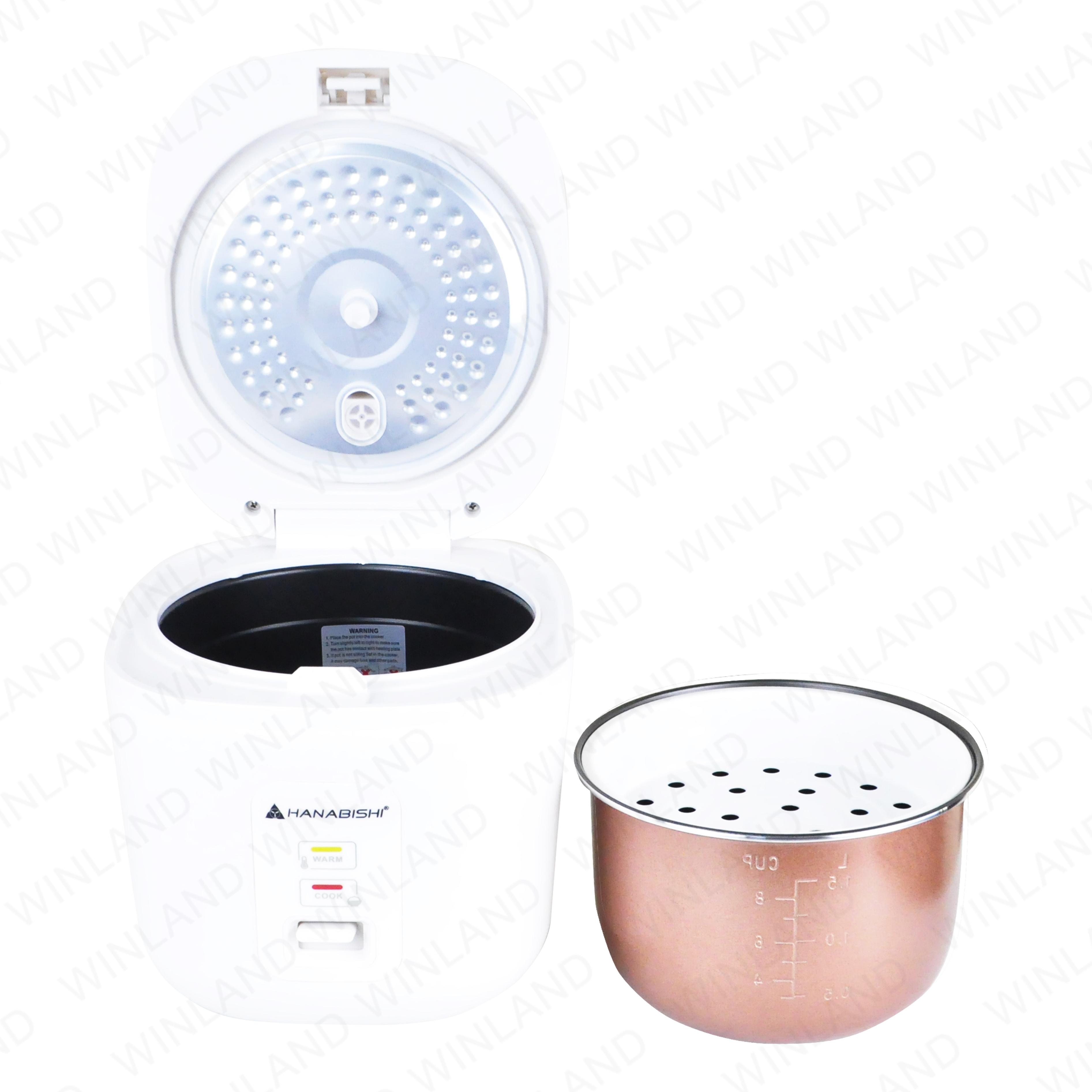 HANABISHI by Winland Automatic Square Rice Cooker 1.8L serves 10 cups ...