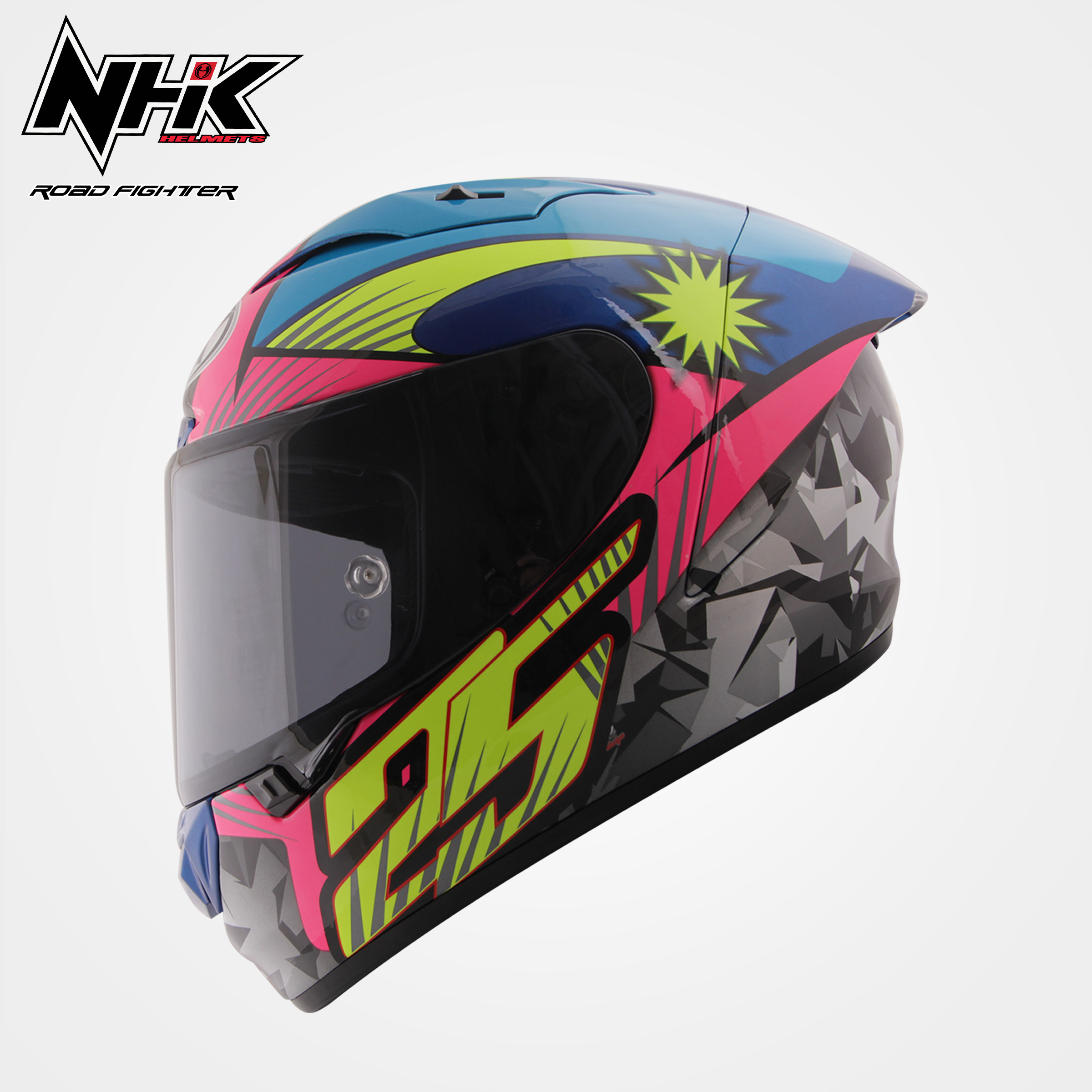 NHK Helmet GPR TECH V2 Azlan Shah Long Spoiler with Free Visor AND NHK ...