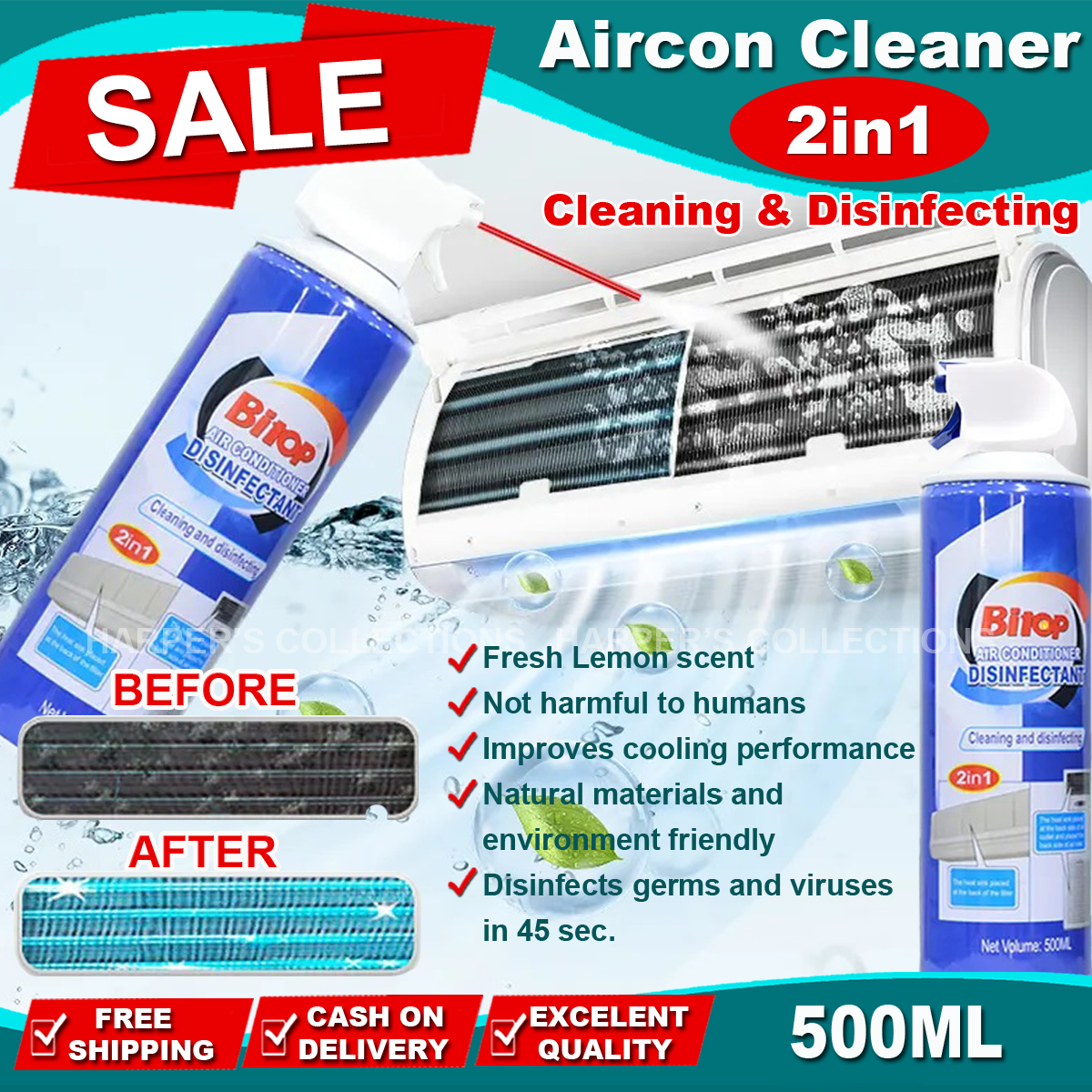 Air Conditioner Cleaning and Disinfectant Spray Foam Spray Cleaner ...