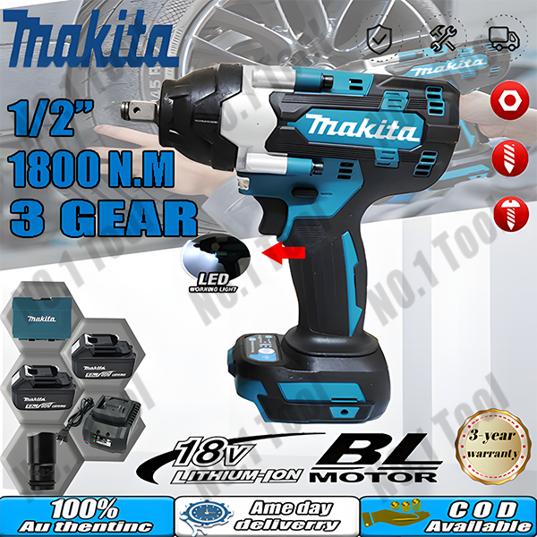 Makita Brushless Electric Impact Wrench Heavy Duty Cordless ...