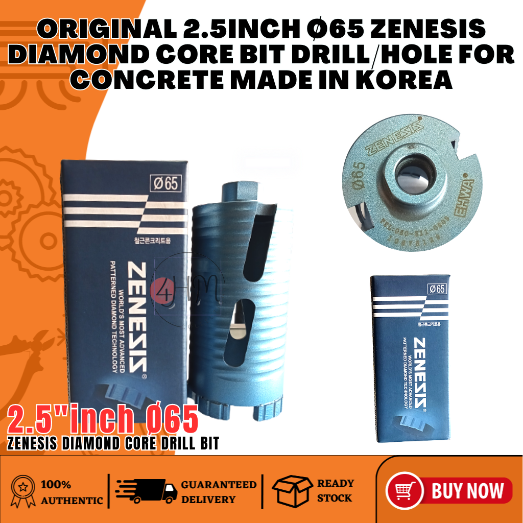 4HMC ORIGINAL 65MM ZENESIS DIAMOND CORE BIT DRILL/HOLE FOR CONCRETE ...