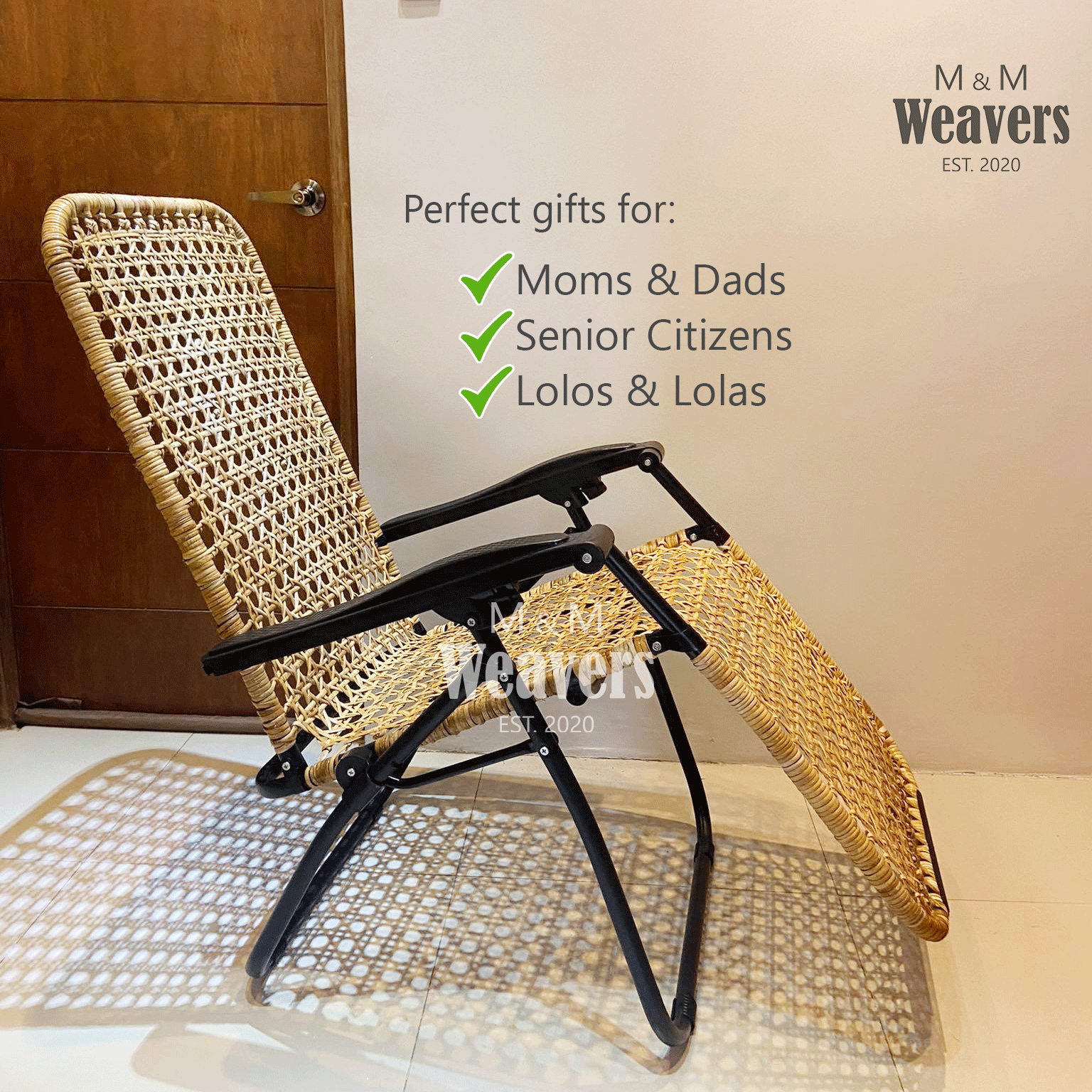 Reclining Chair Native Rattan Woven Foldable & Portable | Lazada PH