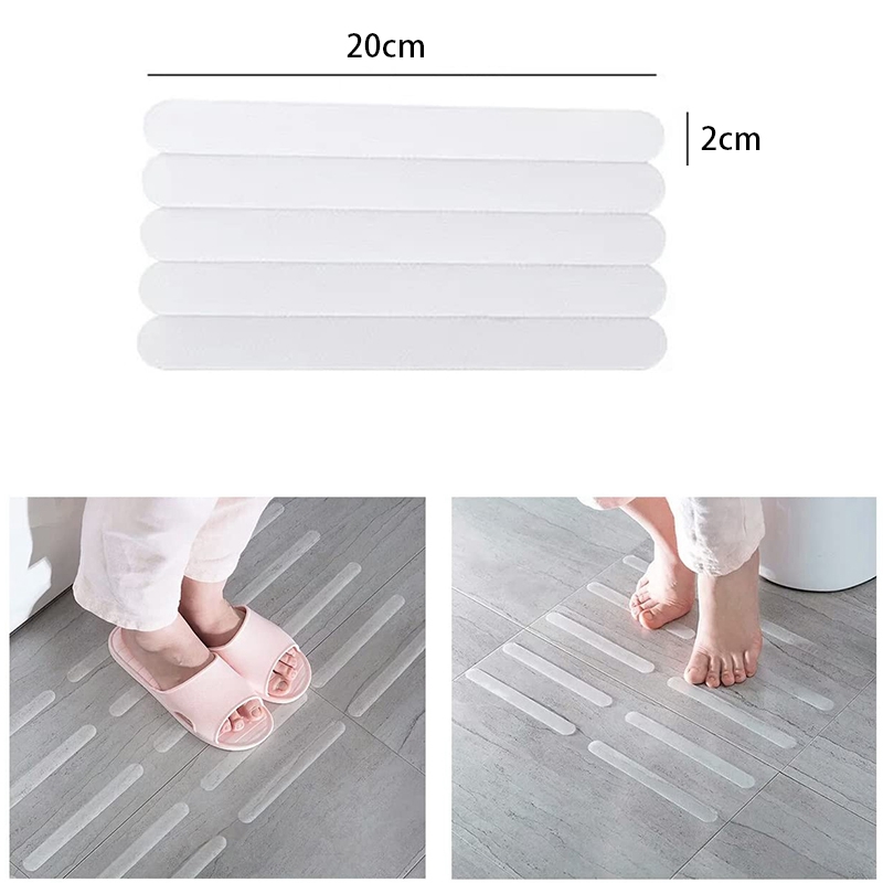 10Pcs Anti-Slip Strips Safety Shower Treads Stickers Bathtub Non Slip ...