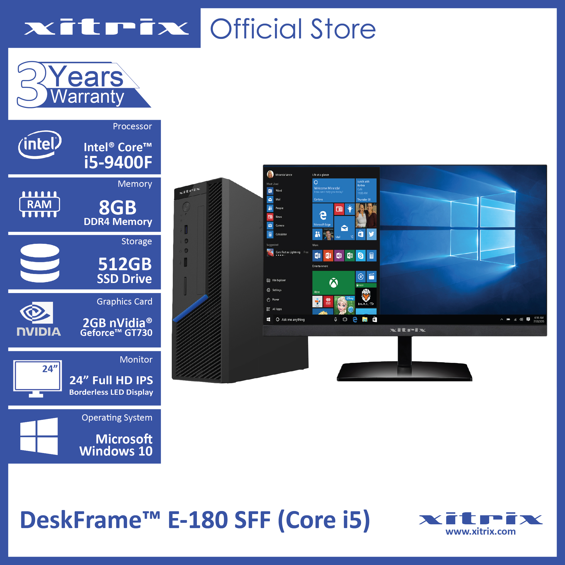 Xitrix DeskFrame E-180 ( Core i5) Desktop Computer | Lazada PH