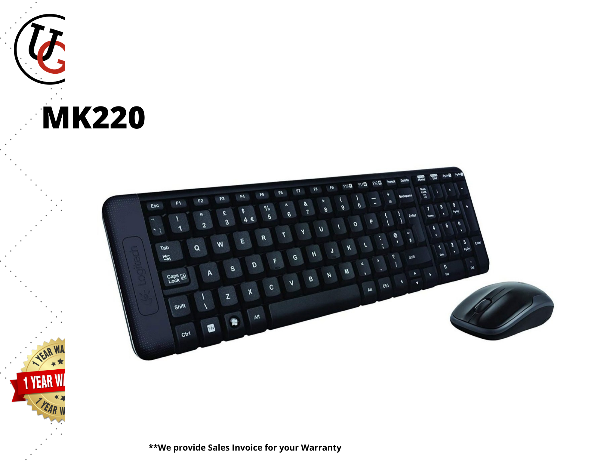 Logitech Mk220 Wireless Keyboard And Mouse Combo Lazada Ph