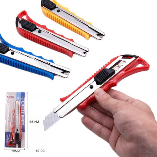 Retracting Mini Office Paper Cutter Utility Knife with 18mm Blade ...