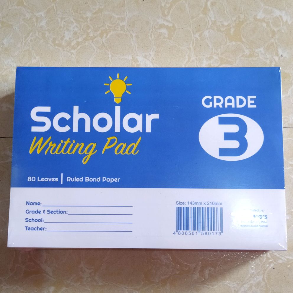 SCHOLAR WRITING PAD GRADE 3 | Lazada PH