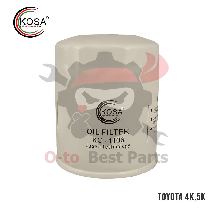 TOYOTA 4K 5K 15601-13010 KO-1106 KOSA OIL FILTER COMPATIBLE WITH TOYOTA ...